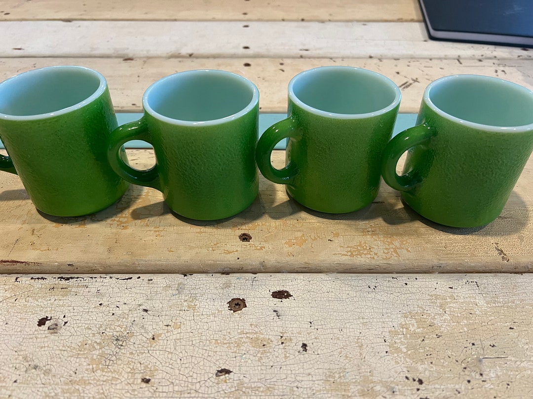 Vintage Green MCM Hazel Atlas Mugs 1950s Coffee Cup Mid-century Modern ...