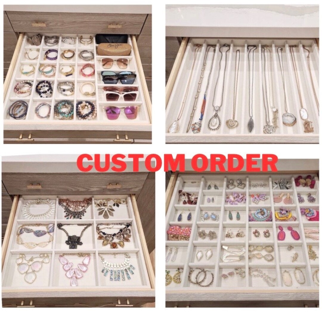 Custom Size Trays USA Made Jewelry Organizer Handmade Stackable Drawer ...