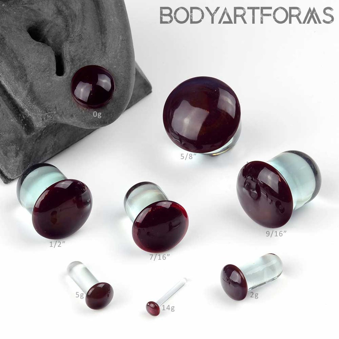 Single Flare Plum Red Dome Plugs 14g 12g 10g 8g 7g 6g 5g 4g 3g 2g 1g 0g 00g 7 16 1 2 9 16 5 8 sold as Pairs Etsy
