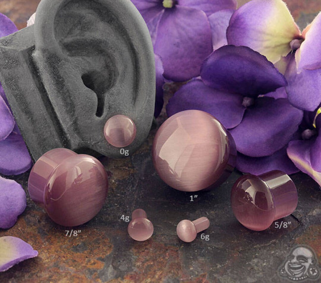 SF Millennial Mauve Cat Eye Plugs 6g, 4g, 2g 6mm, 0g, 00g 10mm, 7/16 ...