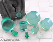 Single Flare Spearmint Glass Plugs 6g 4g 2g 1g 0g 10mm - Etsy