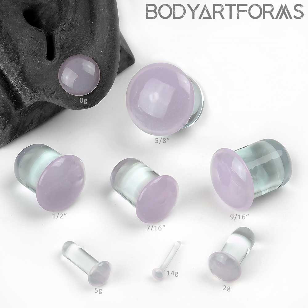 Single Flare Pink Lilac Dome Plugs 14g 12g 10g 8g 7g 6g - Etsy