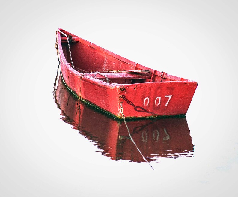 Cape Cod Red Row Boat New England Coast Cape Cod Boats | Etsy