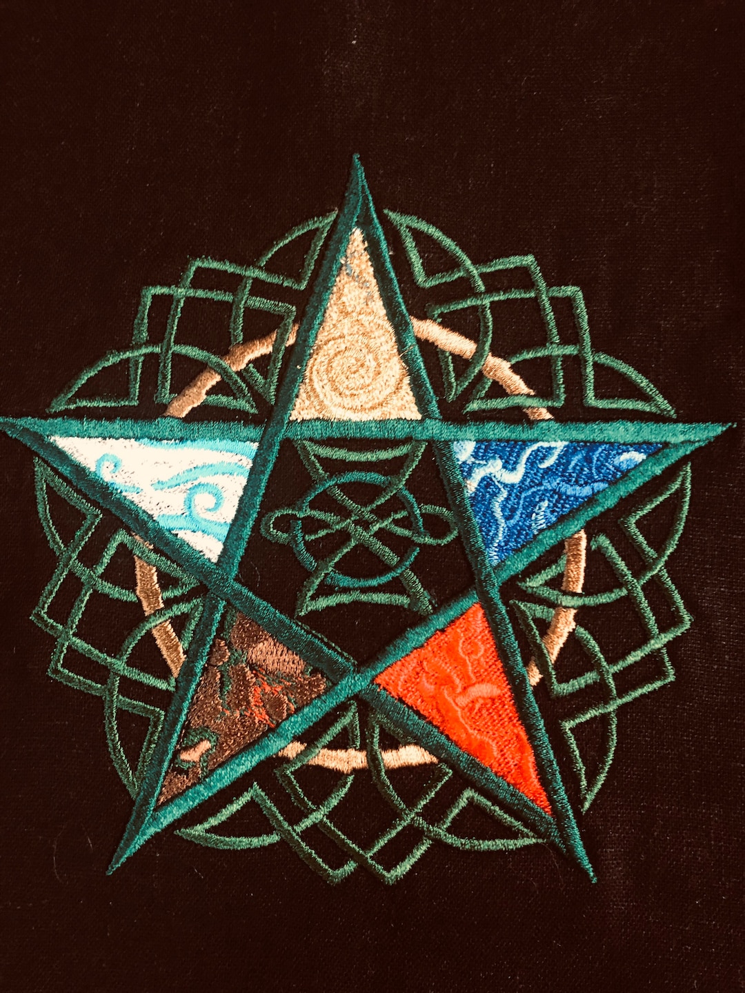 The Five Elements Pentacle Altar Cloth - Etsy