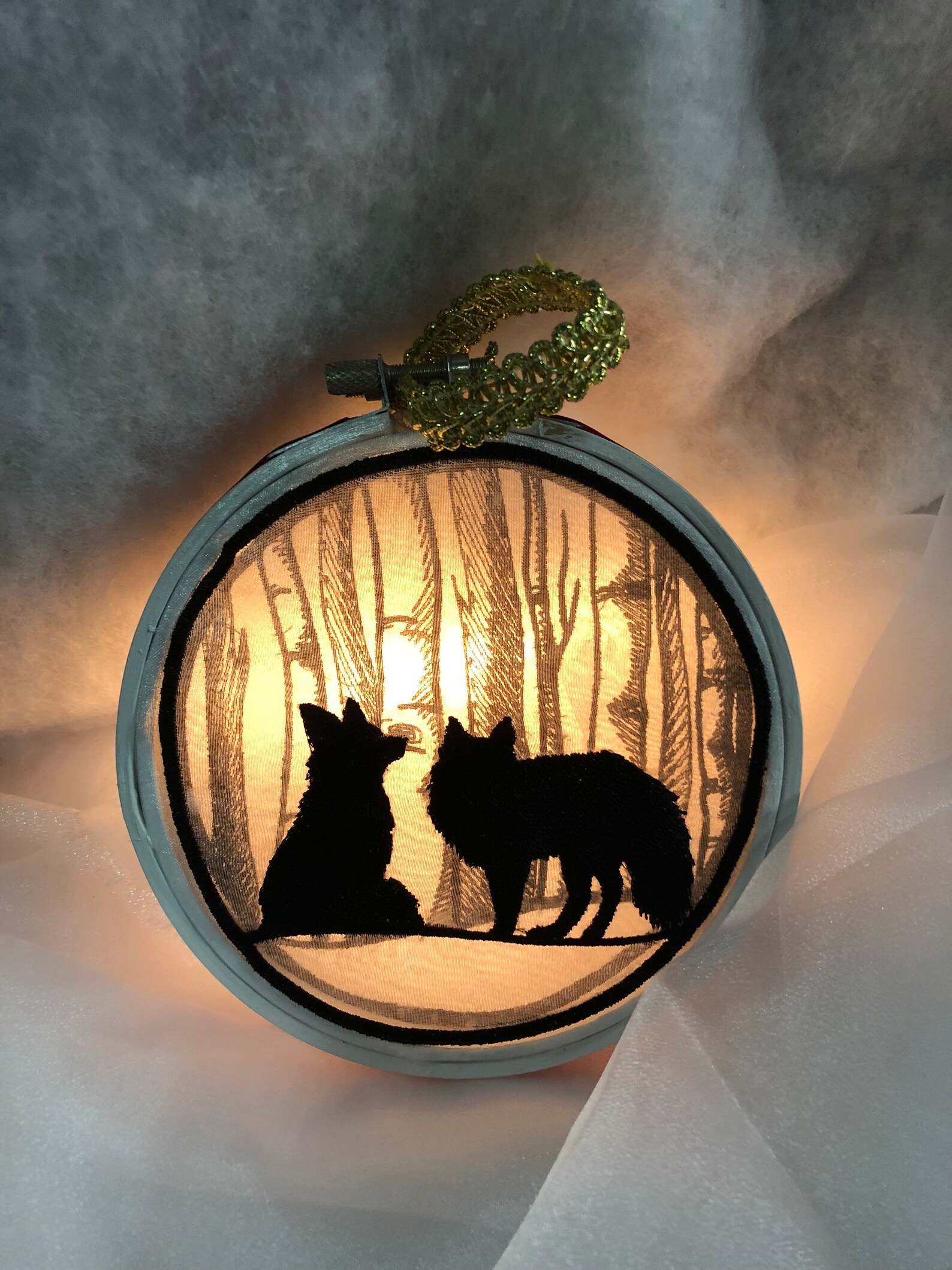 Embroidered Wonderment : Shadow Box Ornaments. - Etsy