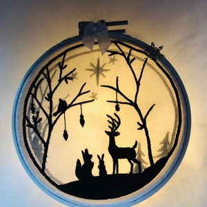Embroidered Wonderment : Shadow Box Ornaments. - Etsy
