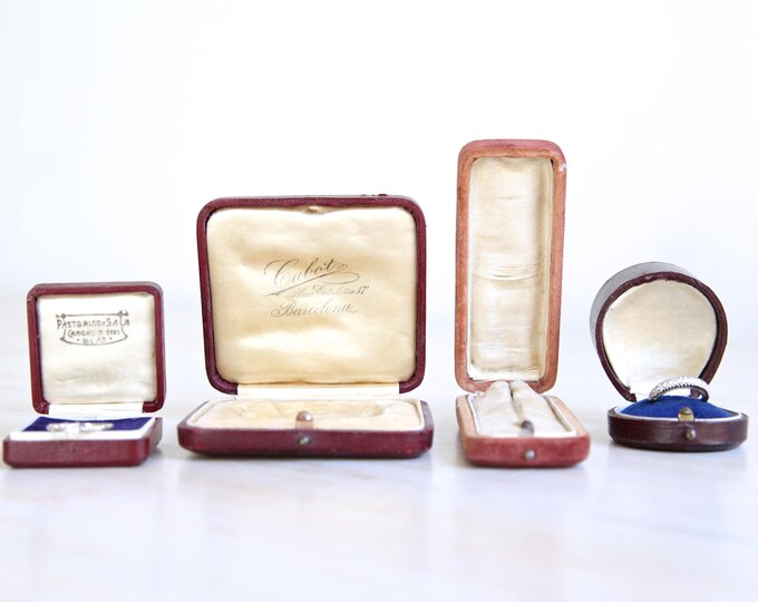 Antique Ring Box Vintage Ring Display Set of Four Antique & - Etsy