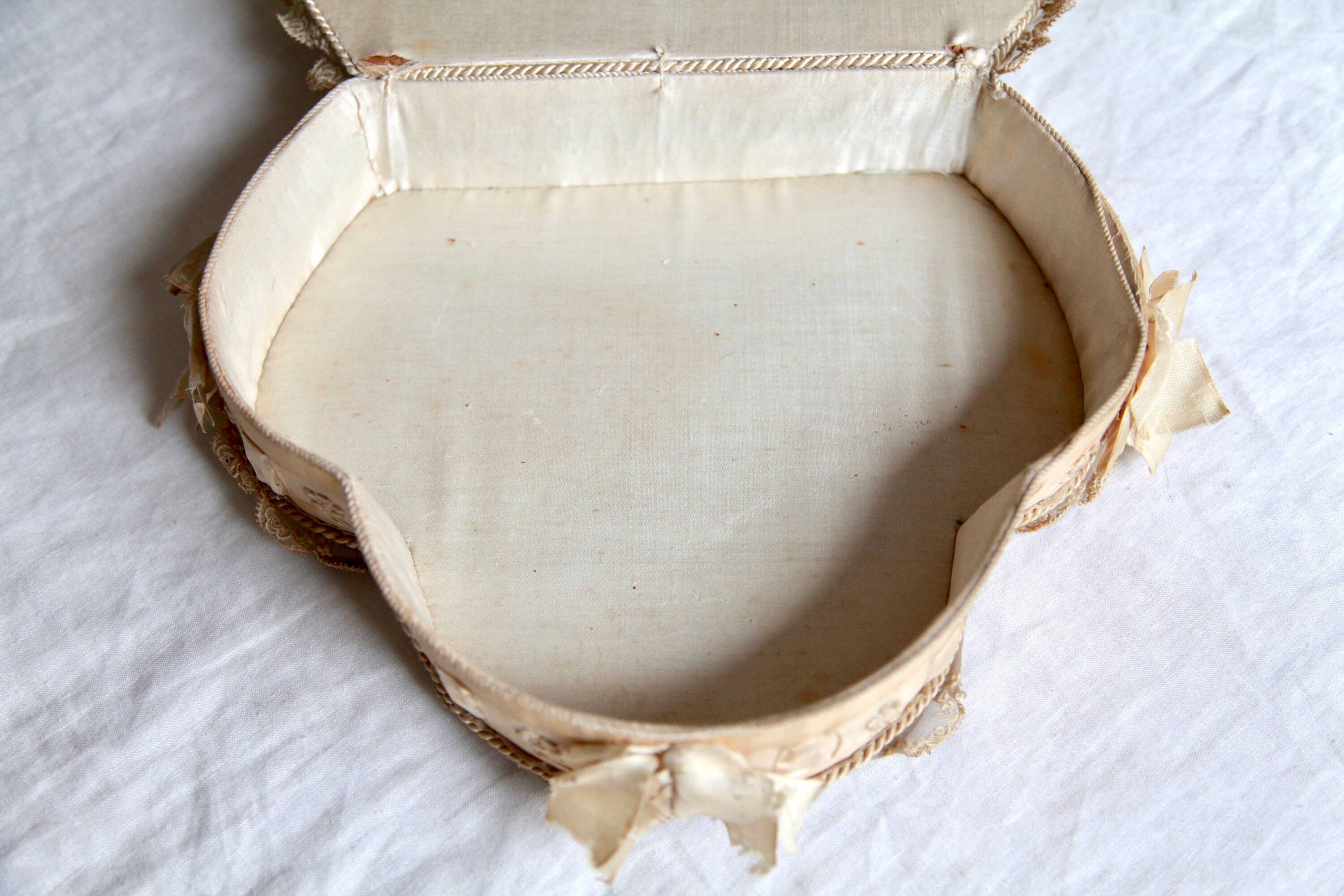 Antique Fabric Box Handmade Vanity Box French Shabby Chic | Etsy