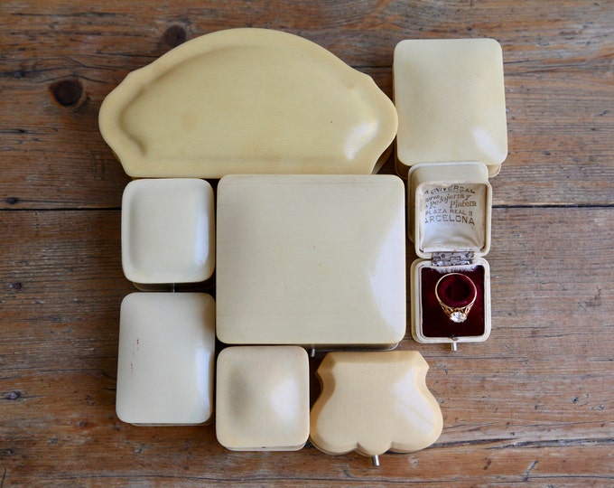 Antique Ring Box, Vintage Ring Box, Bakelite Ring Box, French Ivory ...