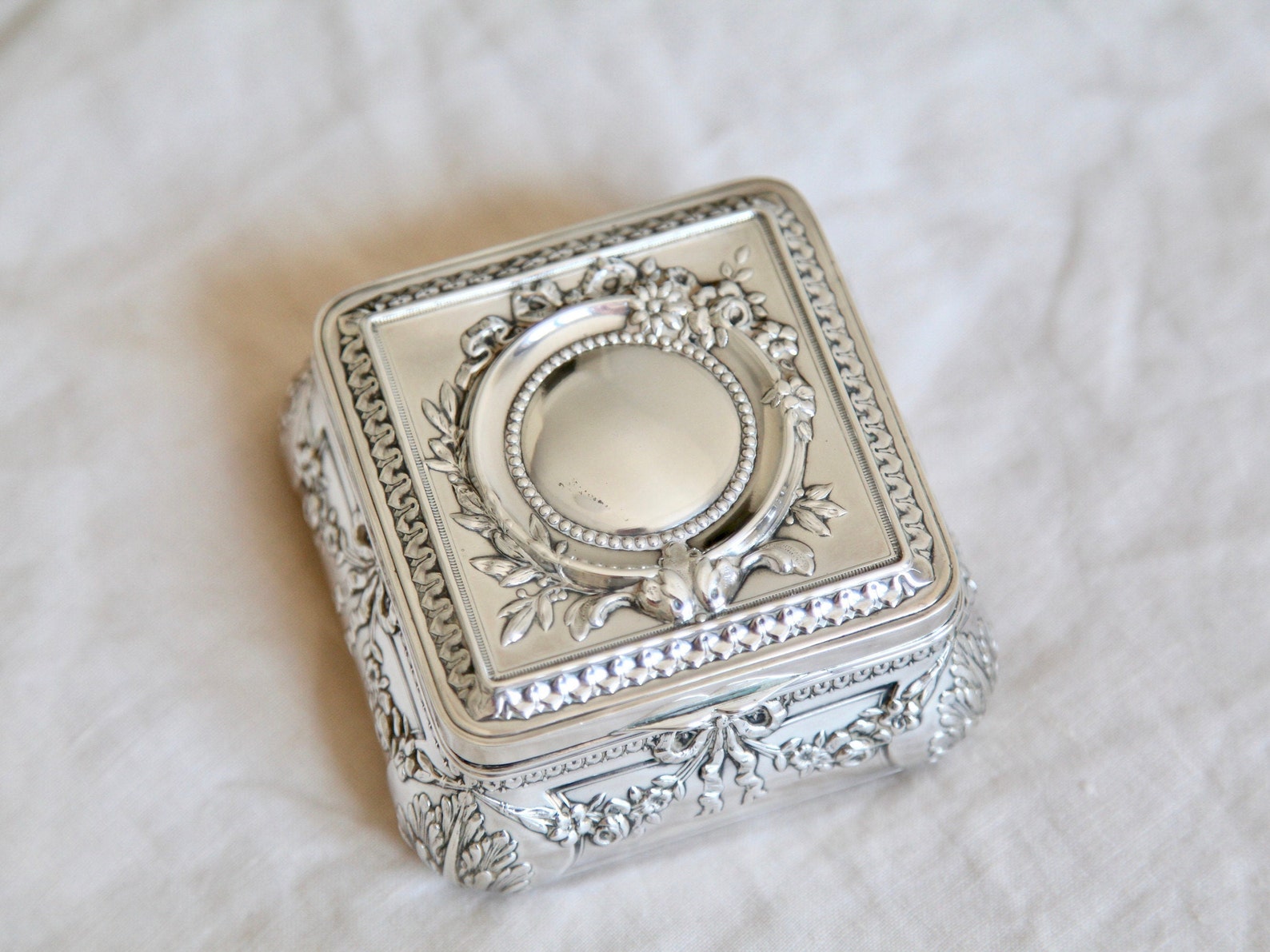 SOLD SOLD Sterling Silver Jewelry Box Silver Trinket Ring - Etsy