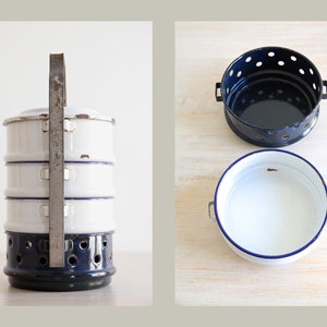 Enamel Food Containers and Warmer, Enamelware Tiffin, Food Carrier ...