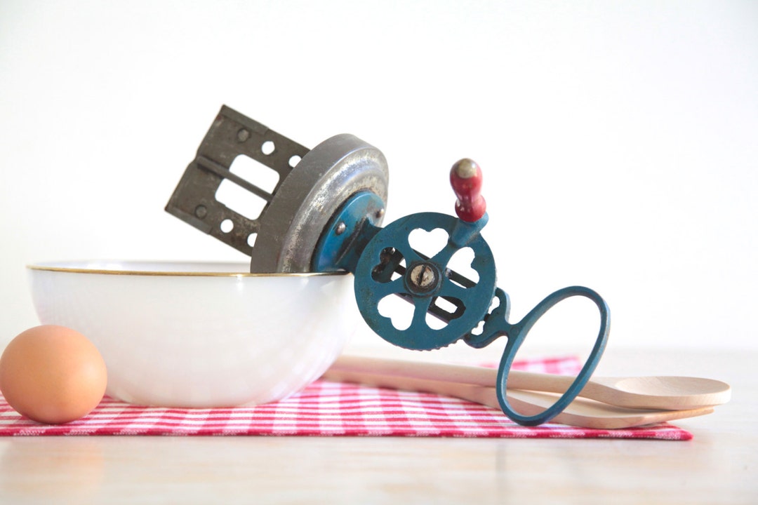 Antique Butter Churn With Hearts Vintage Kitchen Hand Mixer - Etsy