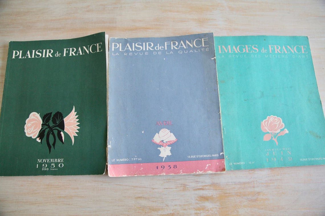 Vintage Art Fashion Magazine French Magazines Images De - Etsy