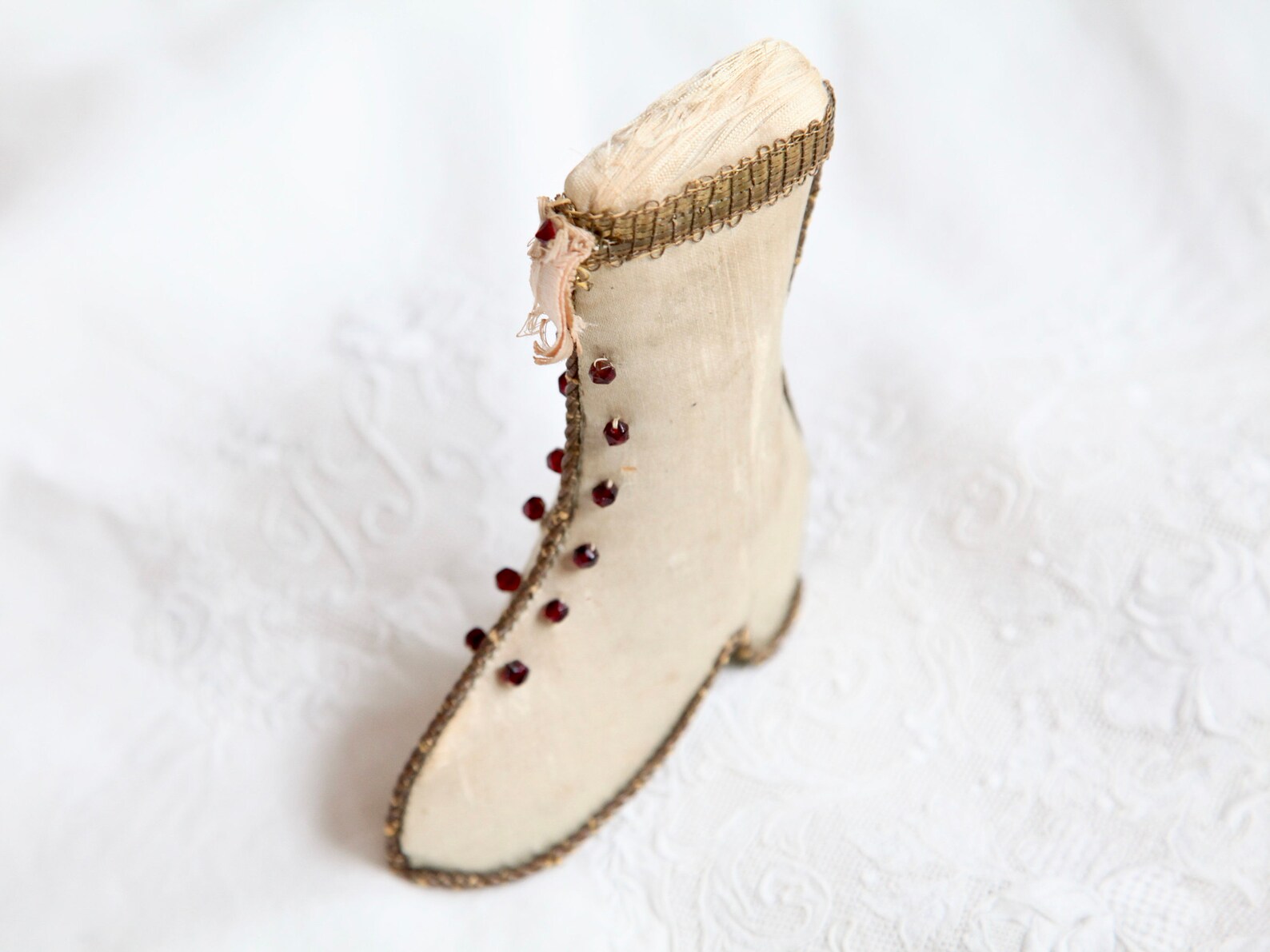 Antique Handmade Pincushion Victorian Boot Pin Cushion - Etsy