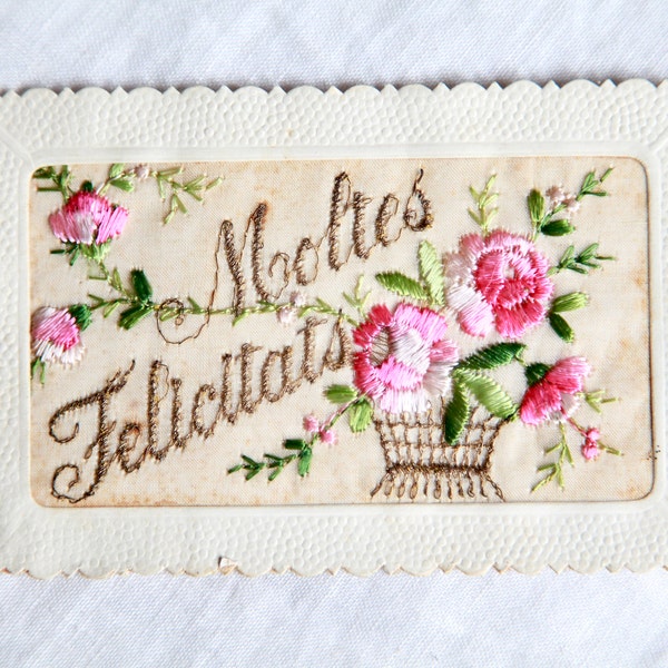 Embroidered Postcard - Etsy