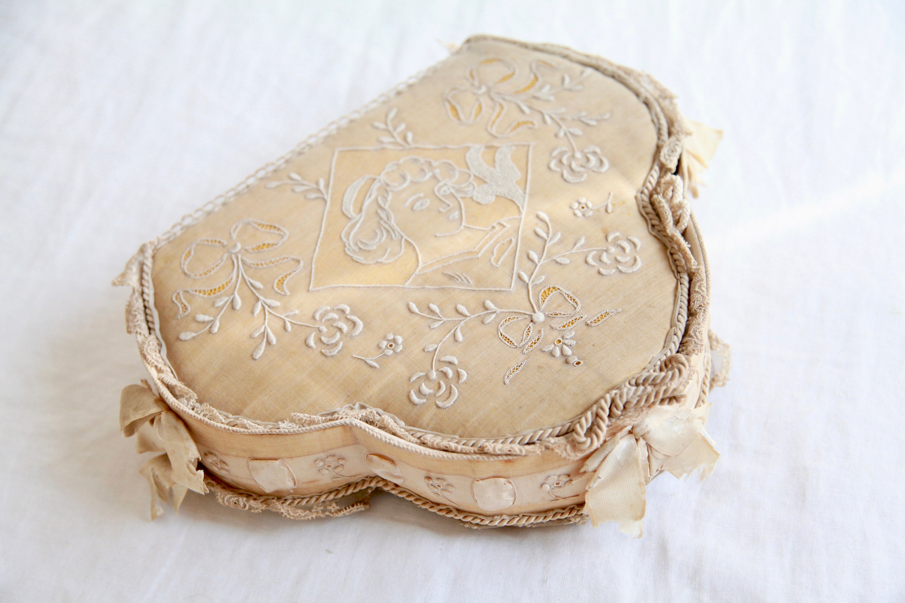 Antique Fabric Box Handmade Vanity Box French Shabby Chic | Etsy