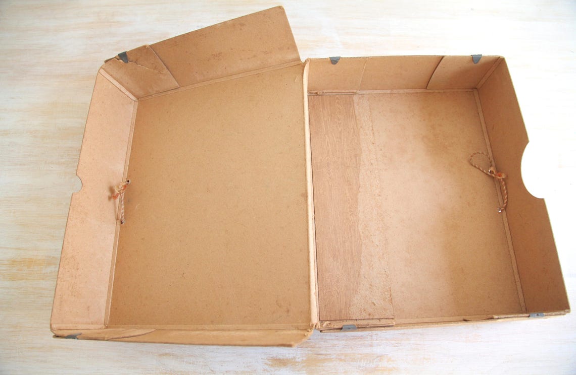 Antique Ad Cardboard Box Vintage Industrial Office Decor | Etsy