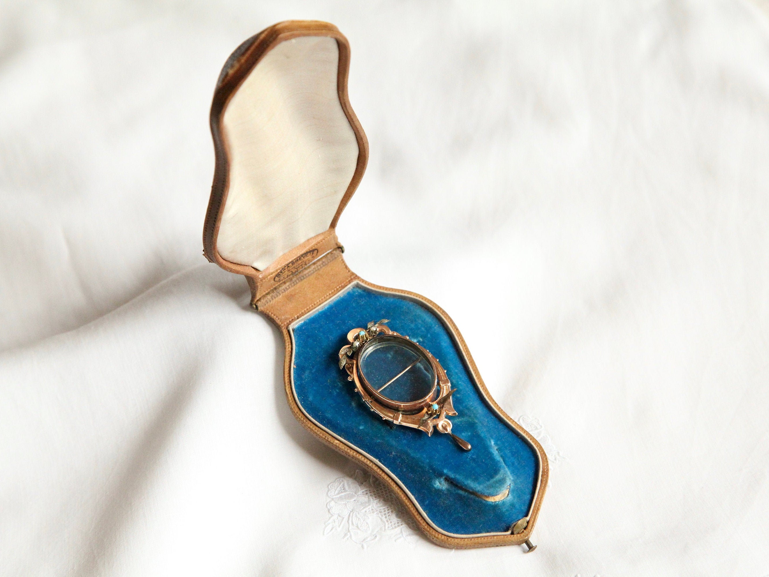 Victorian Velvet Jewelry Box Blue Velvet Jewelry Display | Etsy