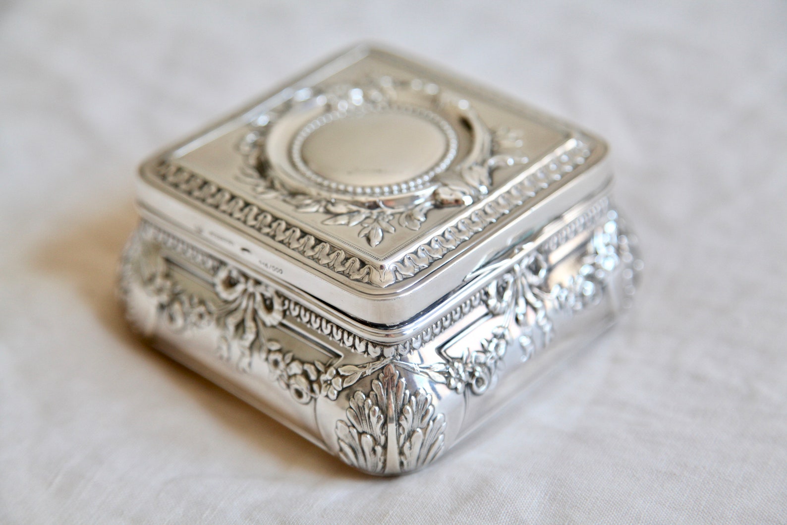 SOLD SOLD Sterling Silver Jewelry Box Silver Trinket Ring | Etsy