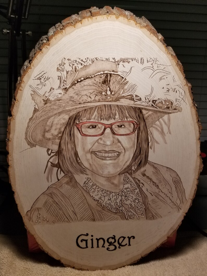Custom Portrait on Wood, Pyrography Portrait, Custom Wood Burned ...