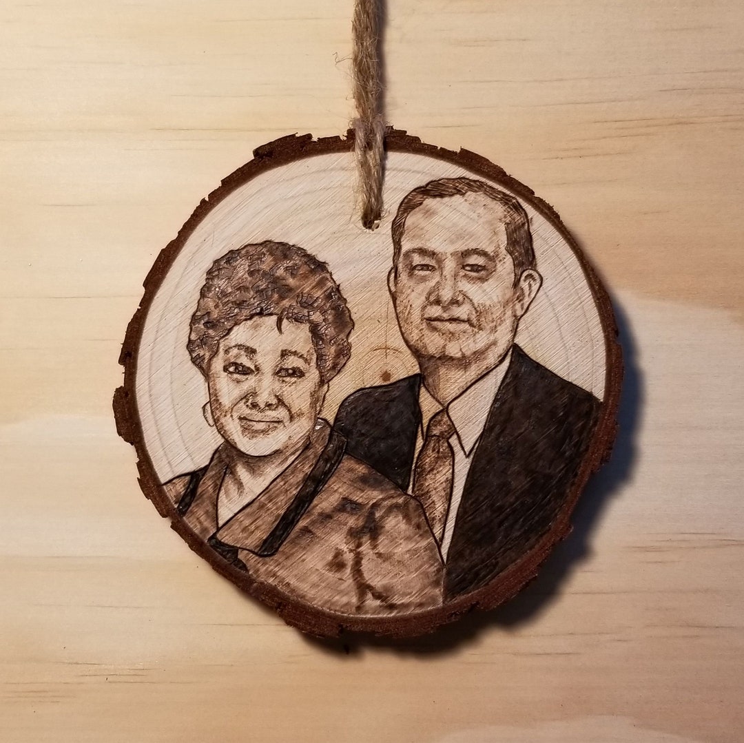Miniature Portrait Wood-burned Pyrography Portraits - Etsy