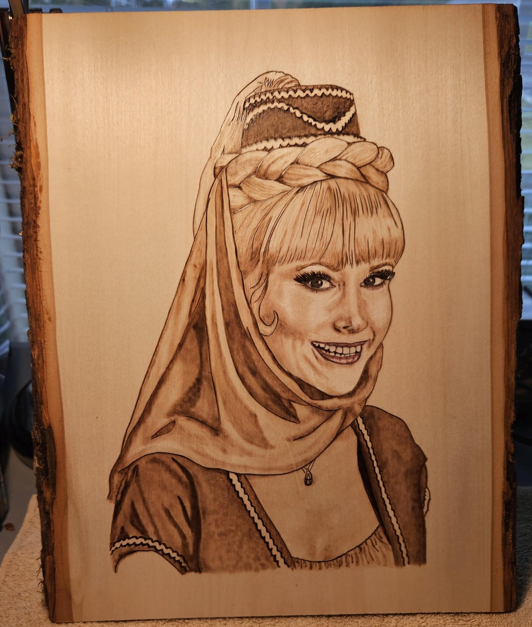 Custom Pyrography Portrait on Wood From Photo, Personalized Wood Burned ...