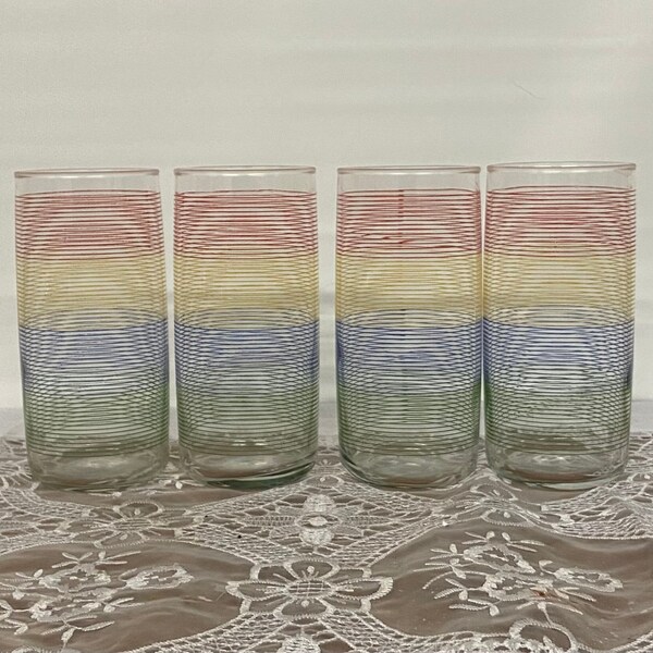 Striped Glasses - Etsy