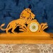 Wood Scrollwork Lion Desk Clock - Etsy