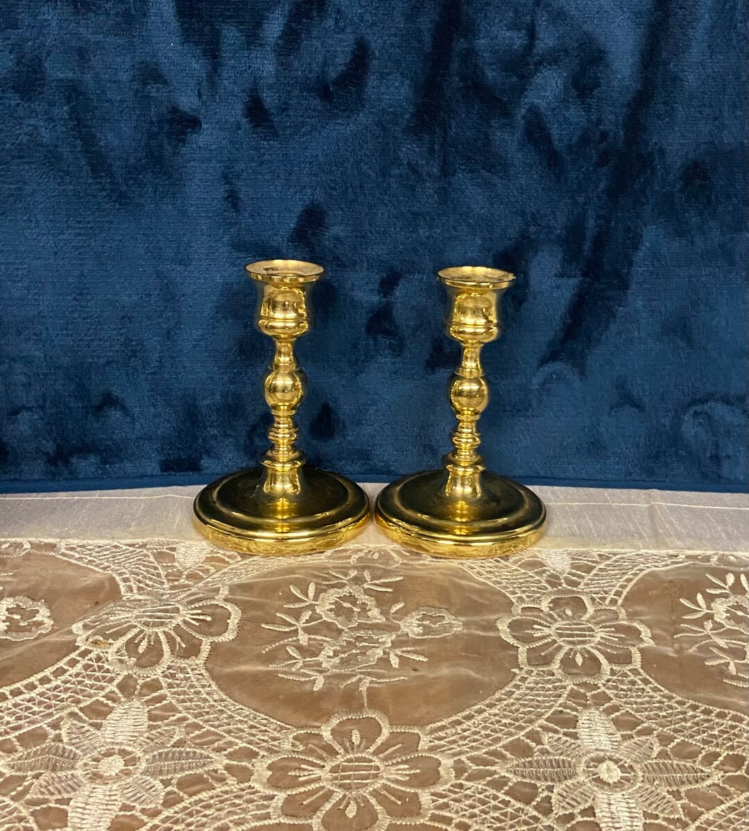 Baldwin Brass Candlesticks Pr of 2 - Etsy