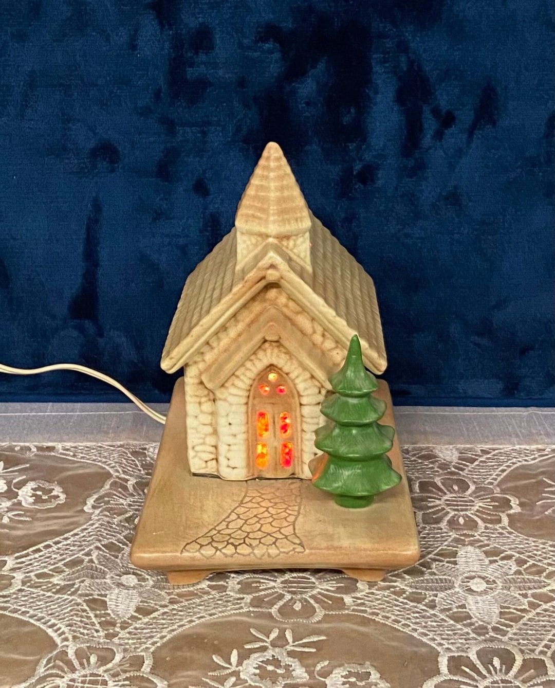 Church Lighted Ceramic Seasonal - Etsy