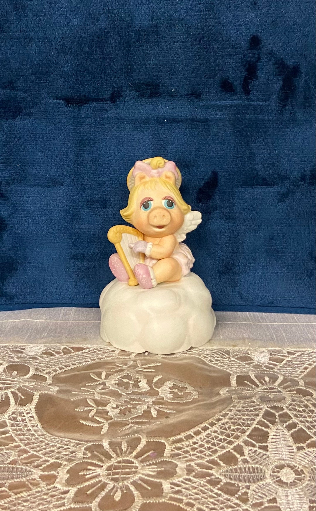 Enesco Muppet Babies Miss Piggy Angel Lullaby Musical Figurine - Etsy