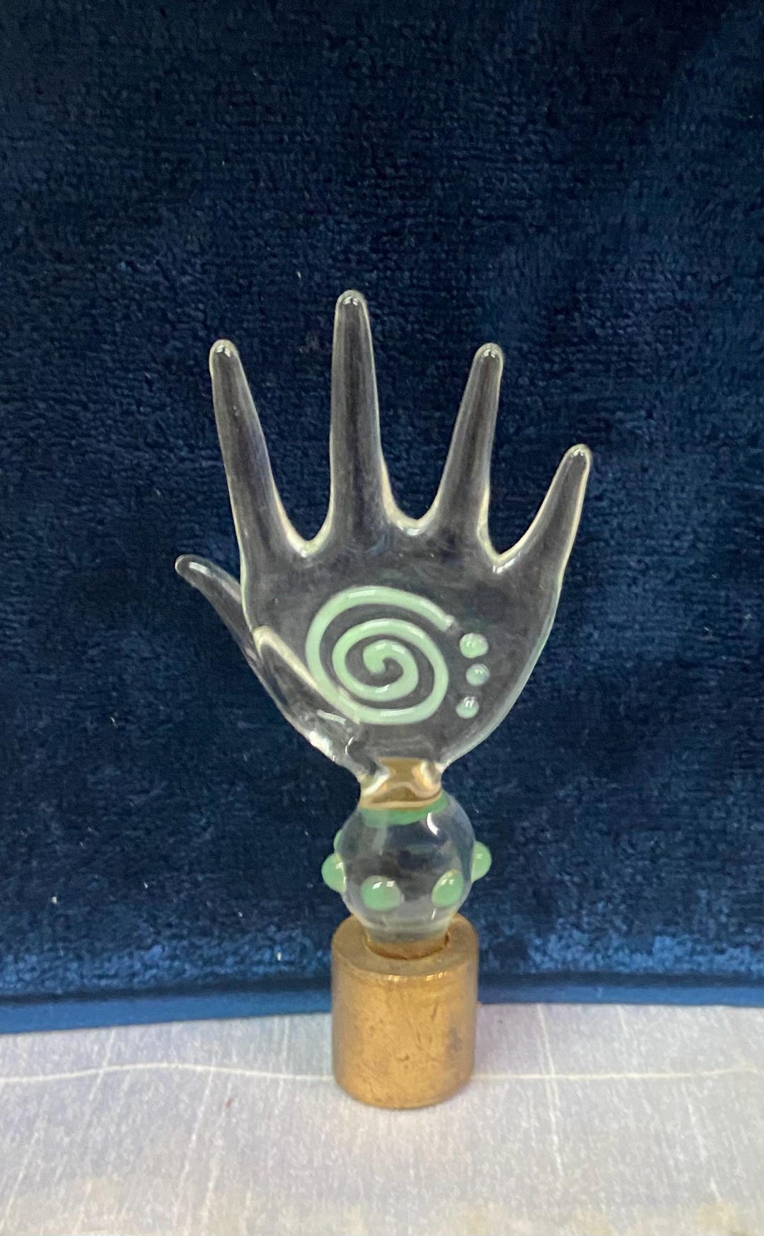 Payton Flameworks Art Glass Handblown Swirl Hand Finial - Etsy