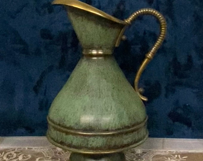 Dayagi Oppenheim Green Verdigris & Brass Decorative Pitcher - Etsy