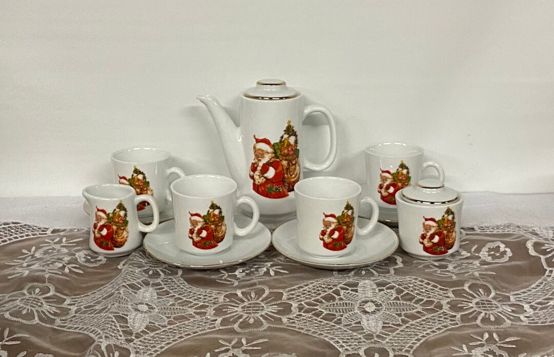 Reutter Kinder-porzellan-service Christmas Santa Claus Gold Coffee 13 ...