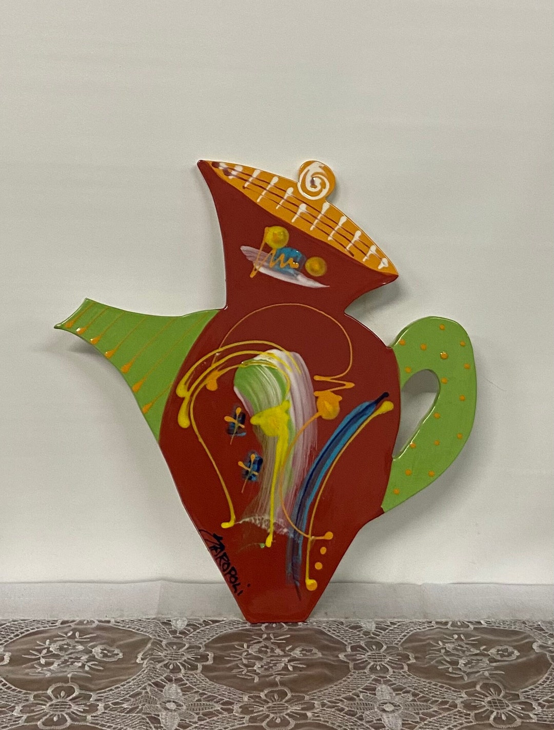 Modern Art Tile Coffee Pot Wall Decor - Etsy