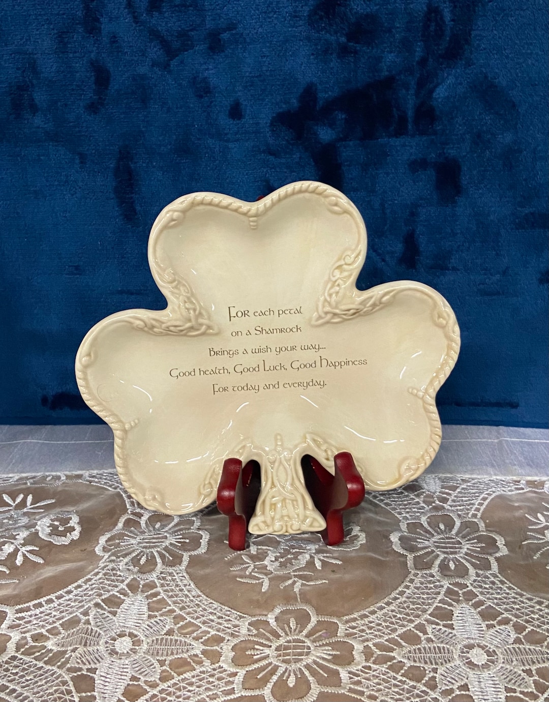 Irish Blessing Shamrock Dish - Etsy