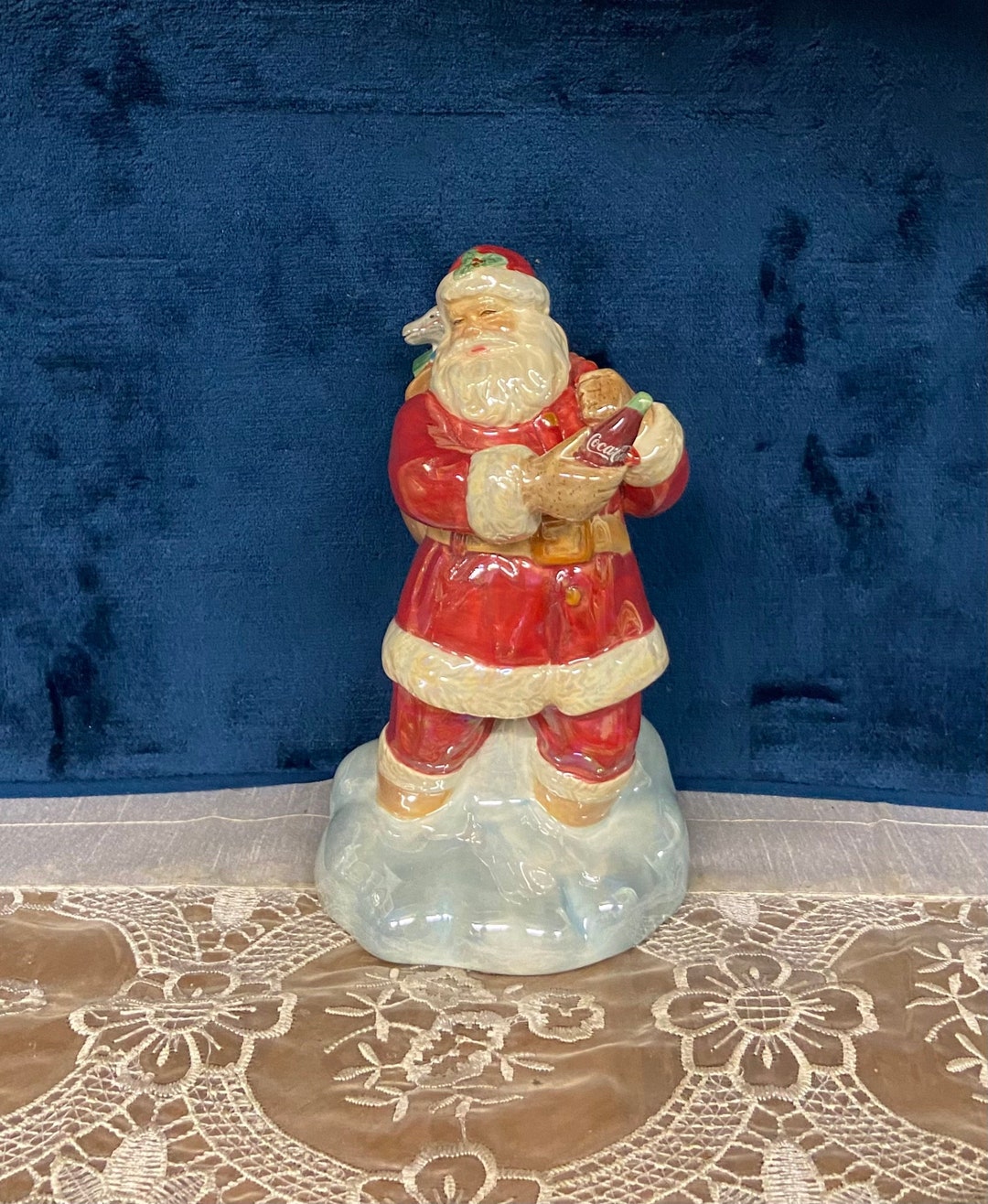 Coca-cola Brand Pearlescent Musical Santa - Etsy