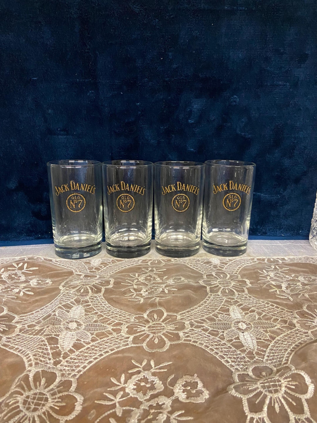 Libbey Jack Daniel's Old No 7 Maxwell House Embossed Gold Highball ...