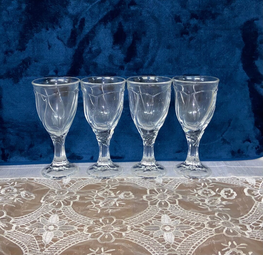 Noritake Clear Sweet Swirl Wine Goblets Set of 4 - Etsy