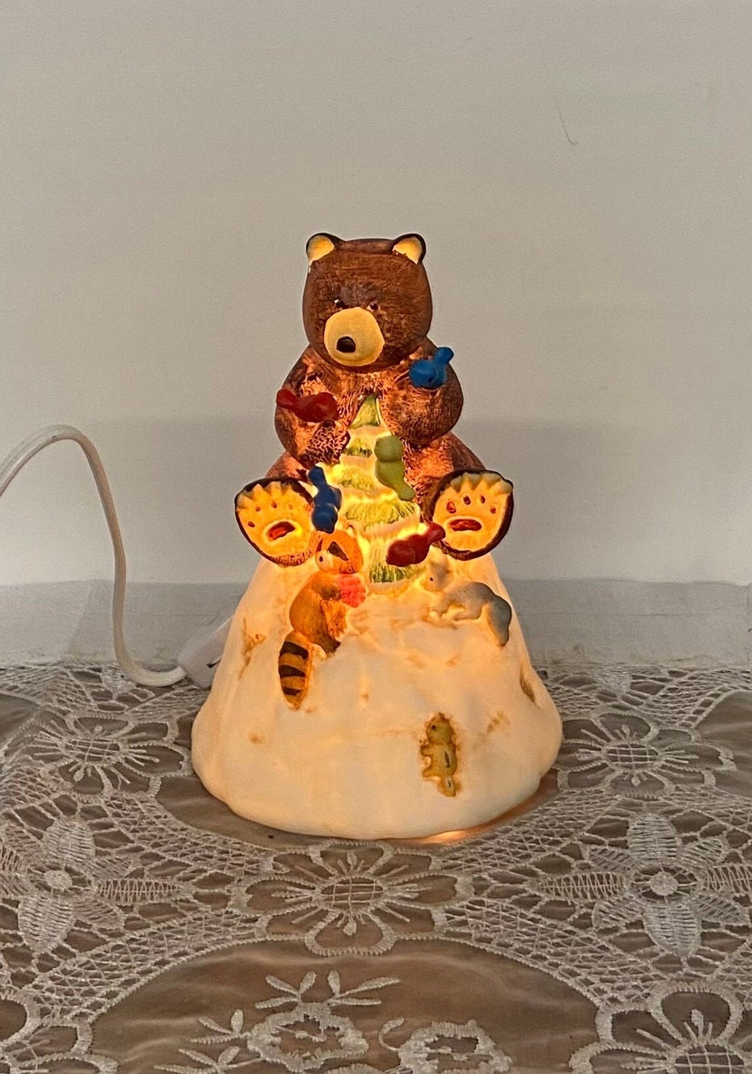 Carousel by Guy Teddy Bear & Woodland Creatures With Christmas Tree ...