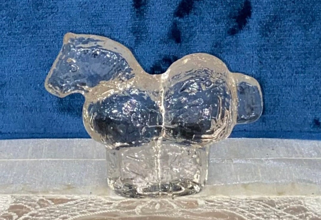 Swedish Pukeberg Glass Dala Hast horse Figurine - Etsy