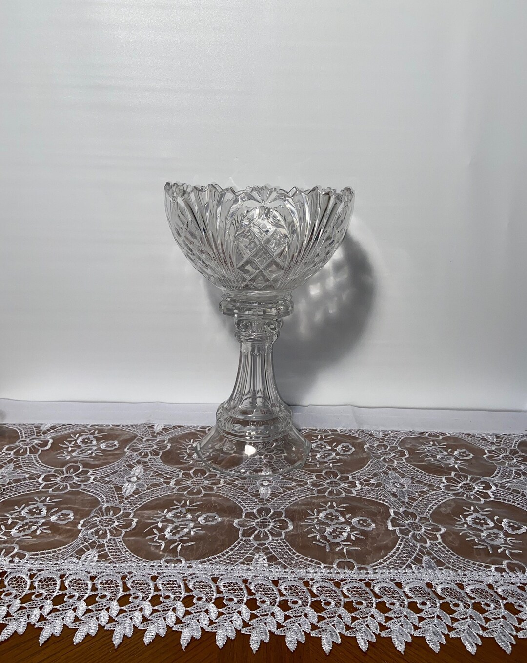 Large Crystal Compote/centerpiece - Etsy