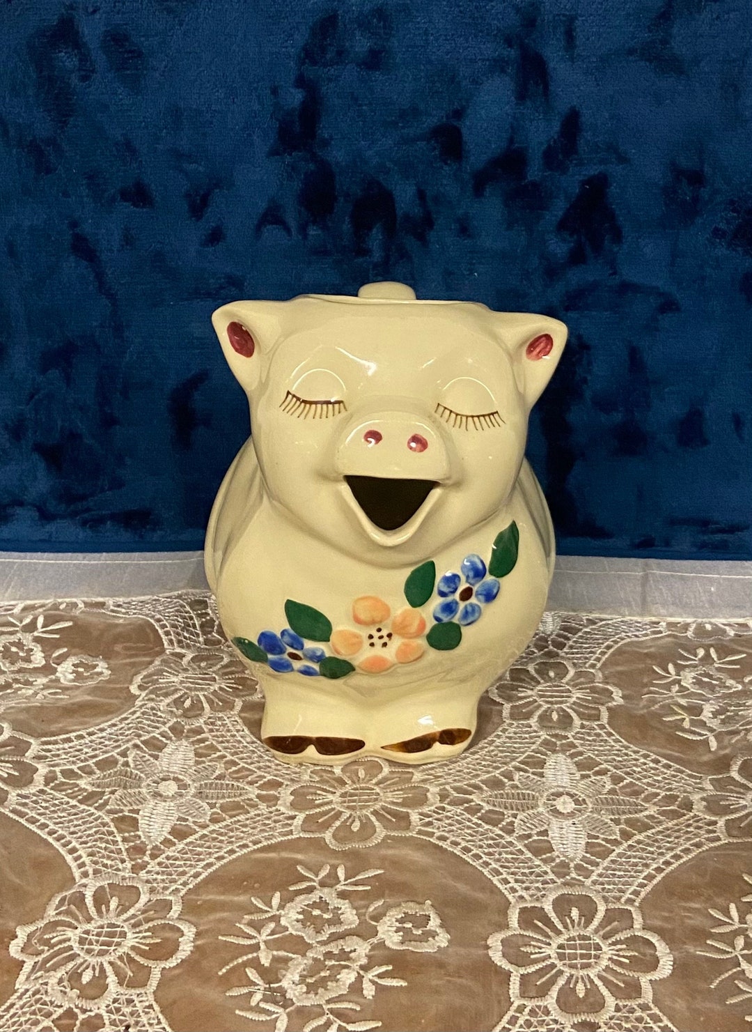 Shawnee Pottery Co Smiley Pig Large Pitcher Made in USA - Etsy