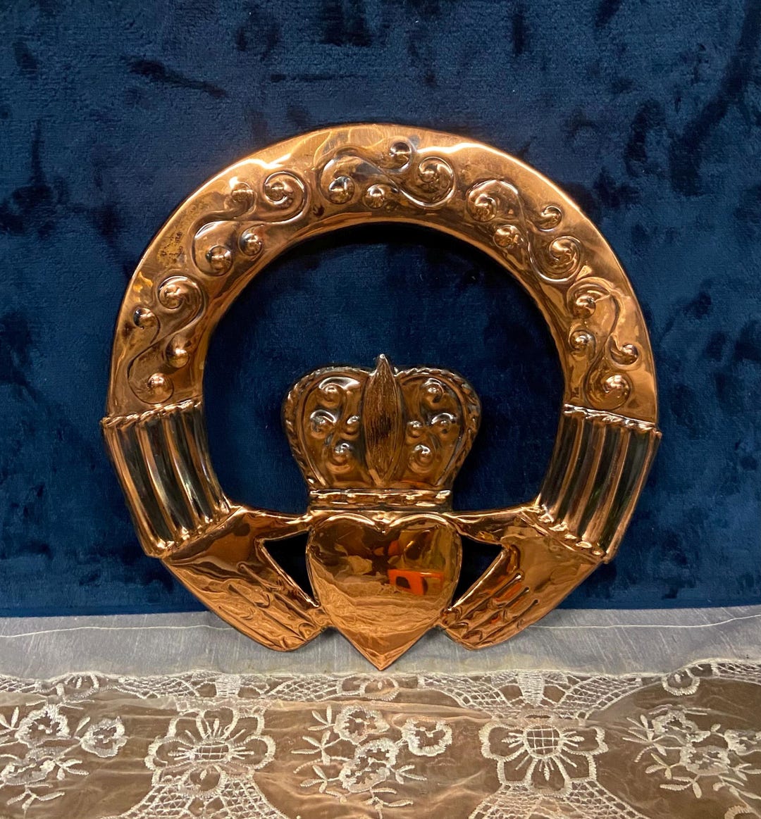 KILTEEL COPPERCRAFT CLADDAGH Ring Copper Wall Art Signed by Artist John ...