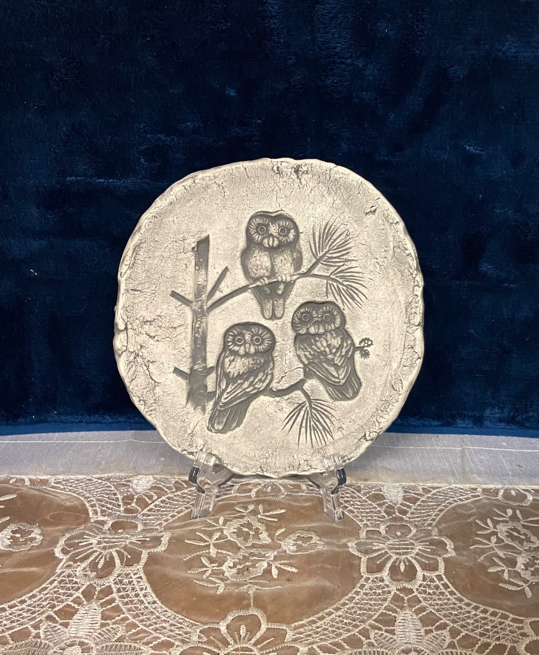 Shapes of Clay Mount St Helens Ash Clay Owls Plate by Stan Langtwait - Etsy