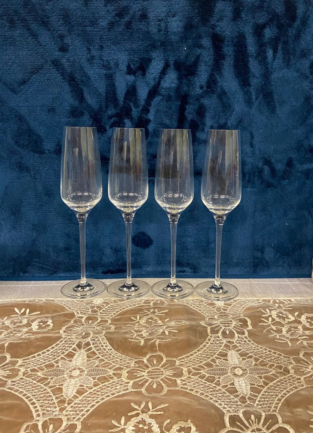 Stolzle Lausitz Champagne Flutes Set of 4 - Etsy