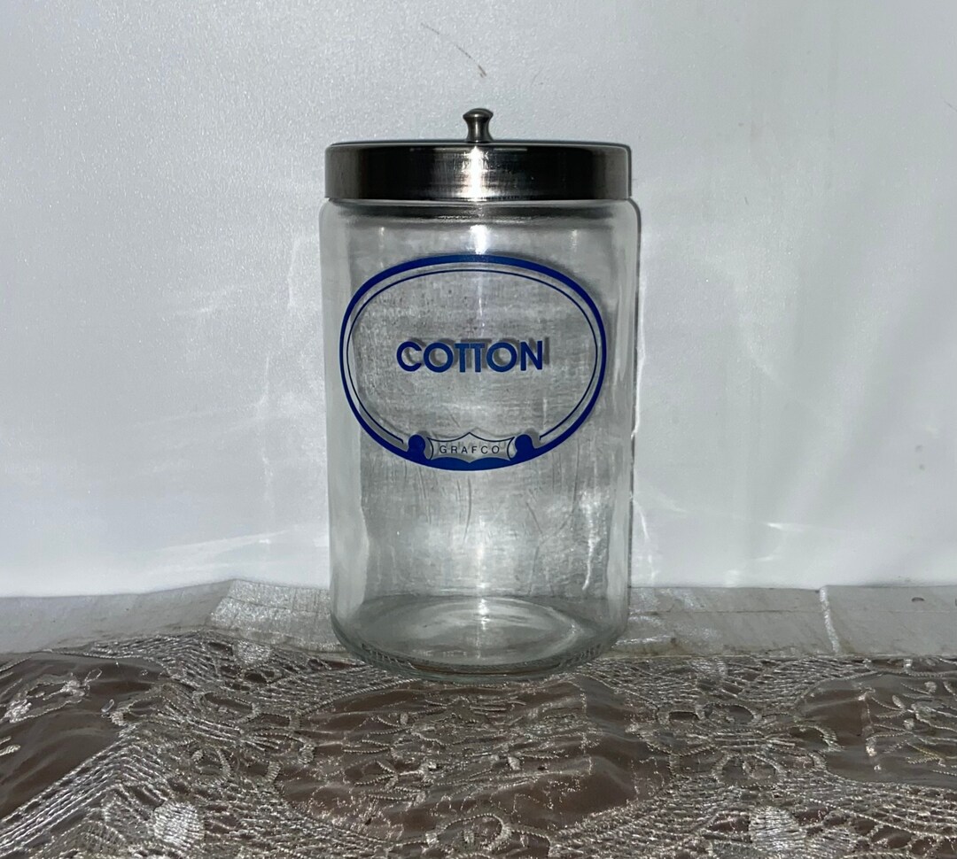 Grafco COTTON Medical Jar With Stainless Steel Lid - Etsy