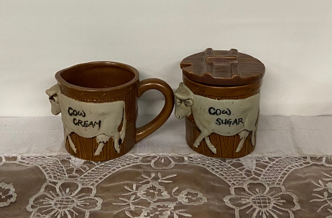 R.G.D. (ron Gordon Designs) Cow Cream & Cow Sugar Lidded Sugar Bowl - Etsy