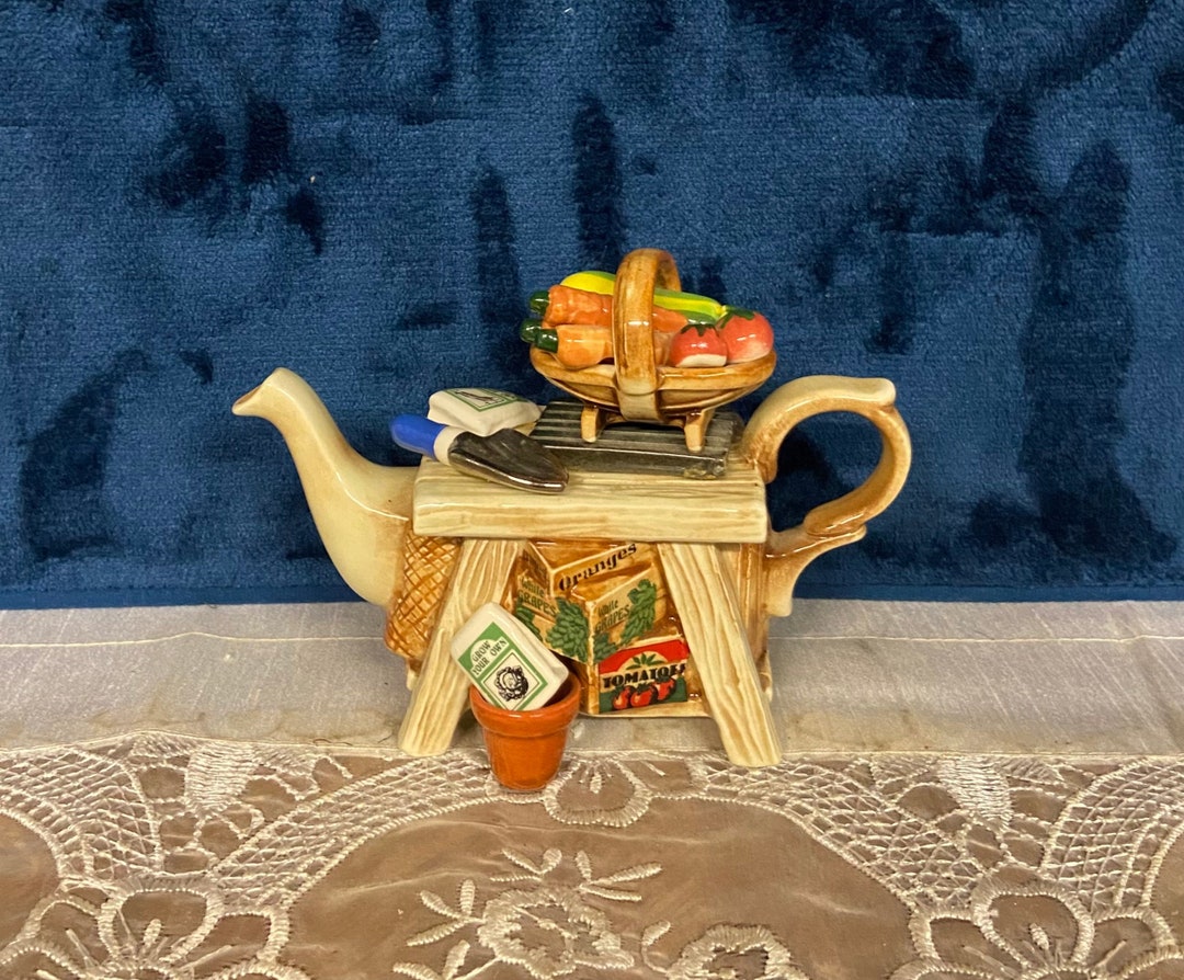 Cardew Design Faux Teapot Garden Table Figurine Made in England - Etsy