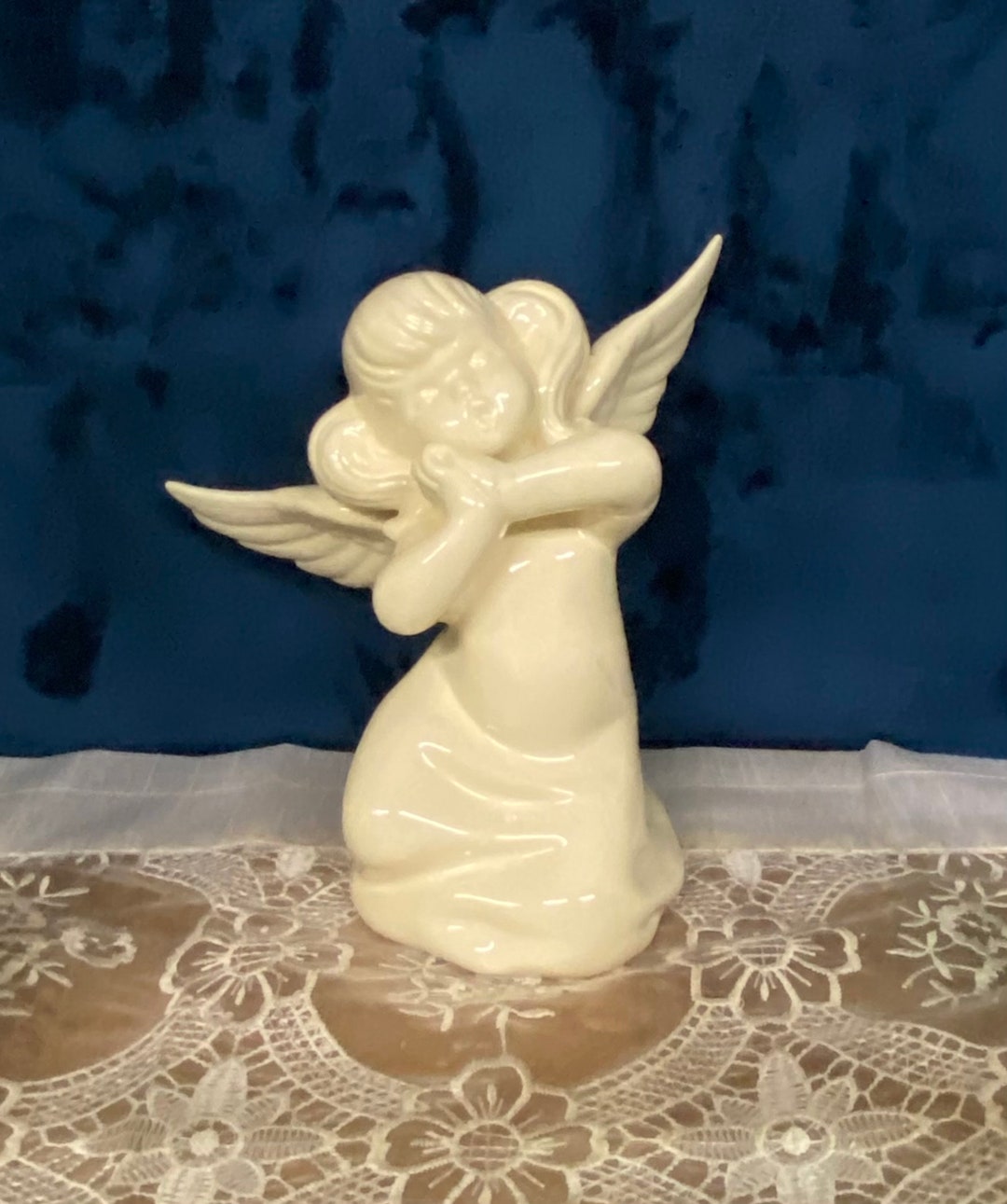 Atlantic Mold Ceramic Light Blue to Gray Christmas Angel Figure (no ...